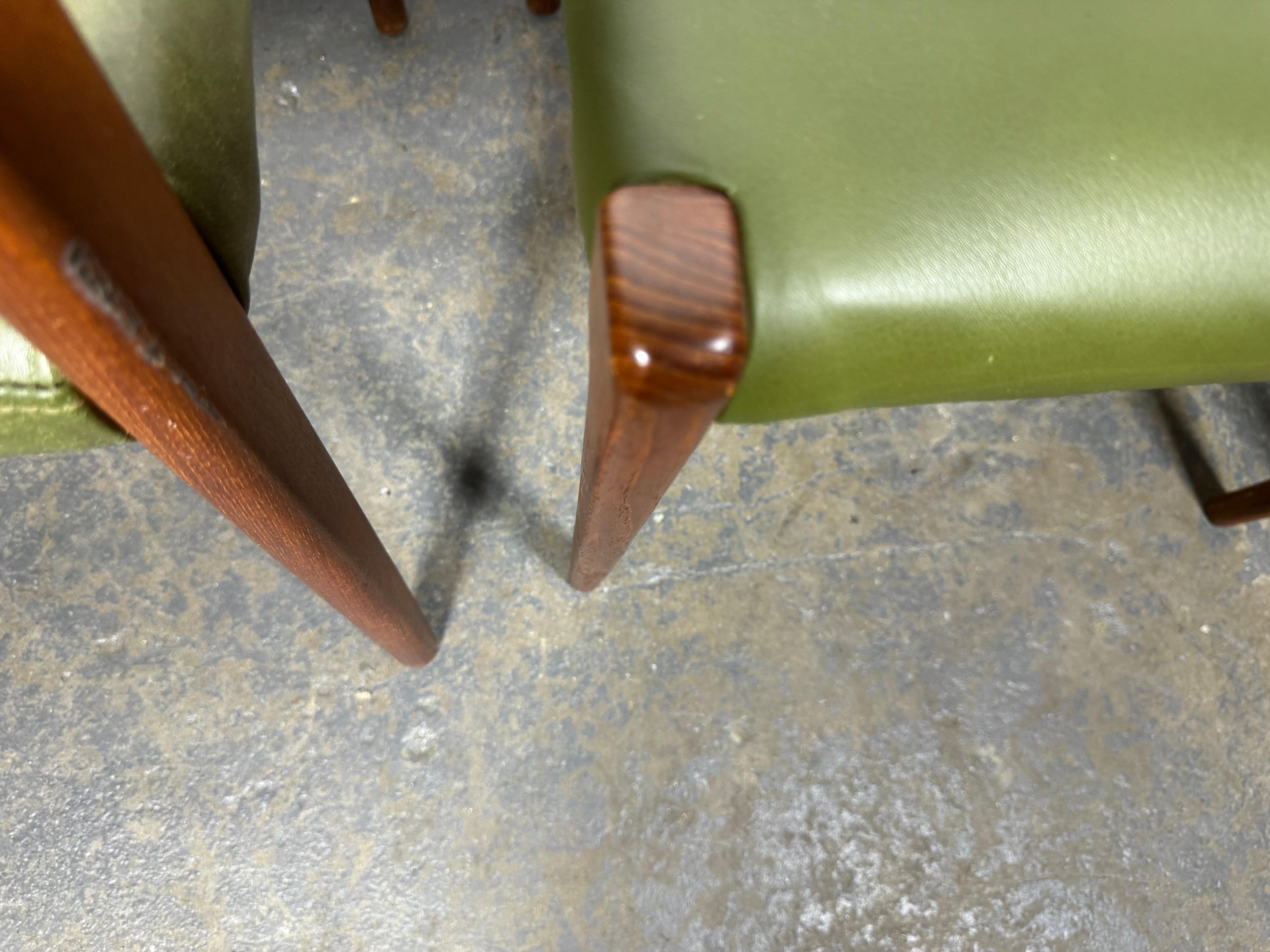 Niels Otto Møller Set of 4 Mid-Century Modern Model 71 Leather Dining ...