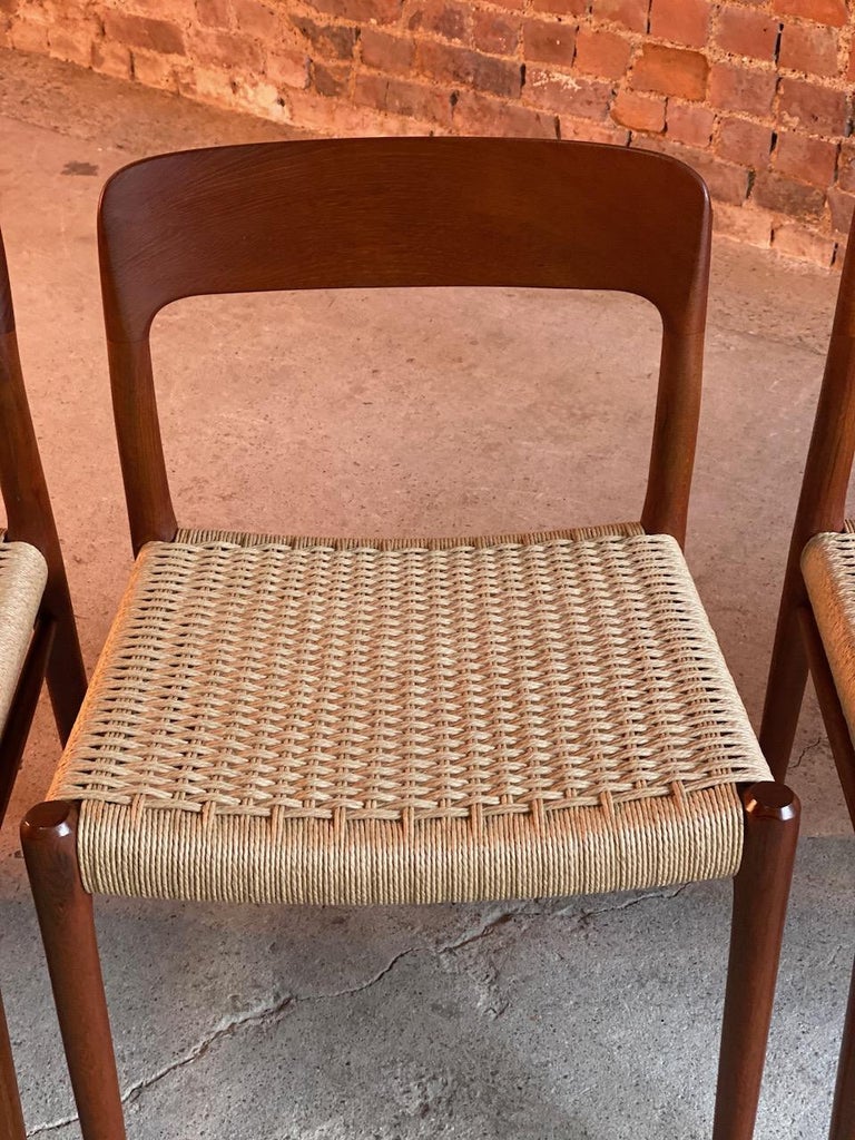 Niels Otto Moller Model 75 Dining Chairs Set of 6 JL Moller Møbelfabrik ...