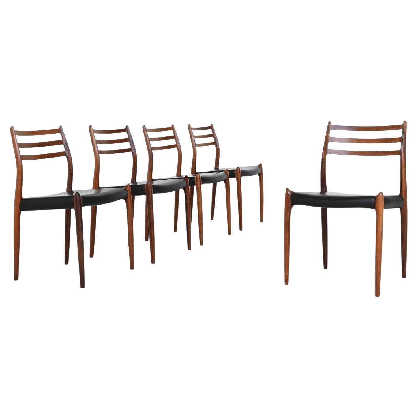 Niels Otto Moller model 78 dining chairs rosewood Denmark 1962 For Sale ...