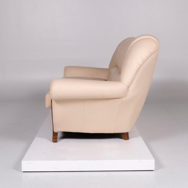 Nieri Leather Sofa Cream Three-Seat For Sale at 1stDibs | nieri sofa ...