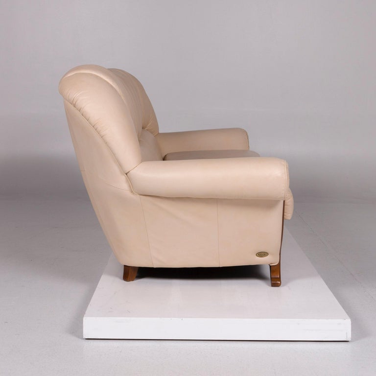 Nieri Leather Sofa Cream Three-Seat For Sale at 1stDibs | nieri sofa ...