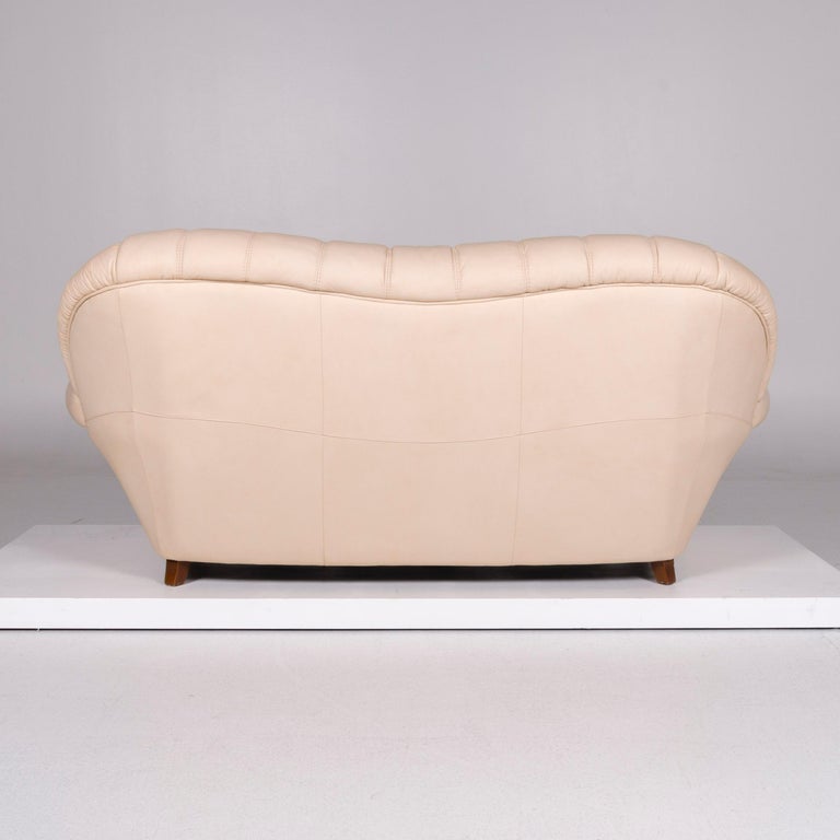 Nieri Leather Sofa Cream Three-Seat For Sale at 1stDibs | nieri sofa ...