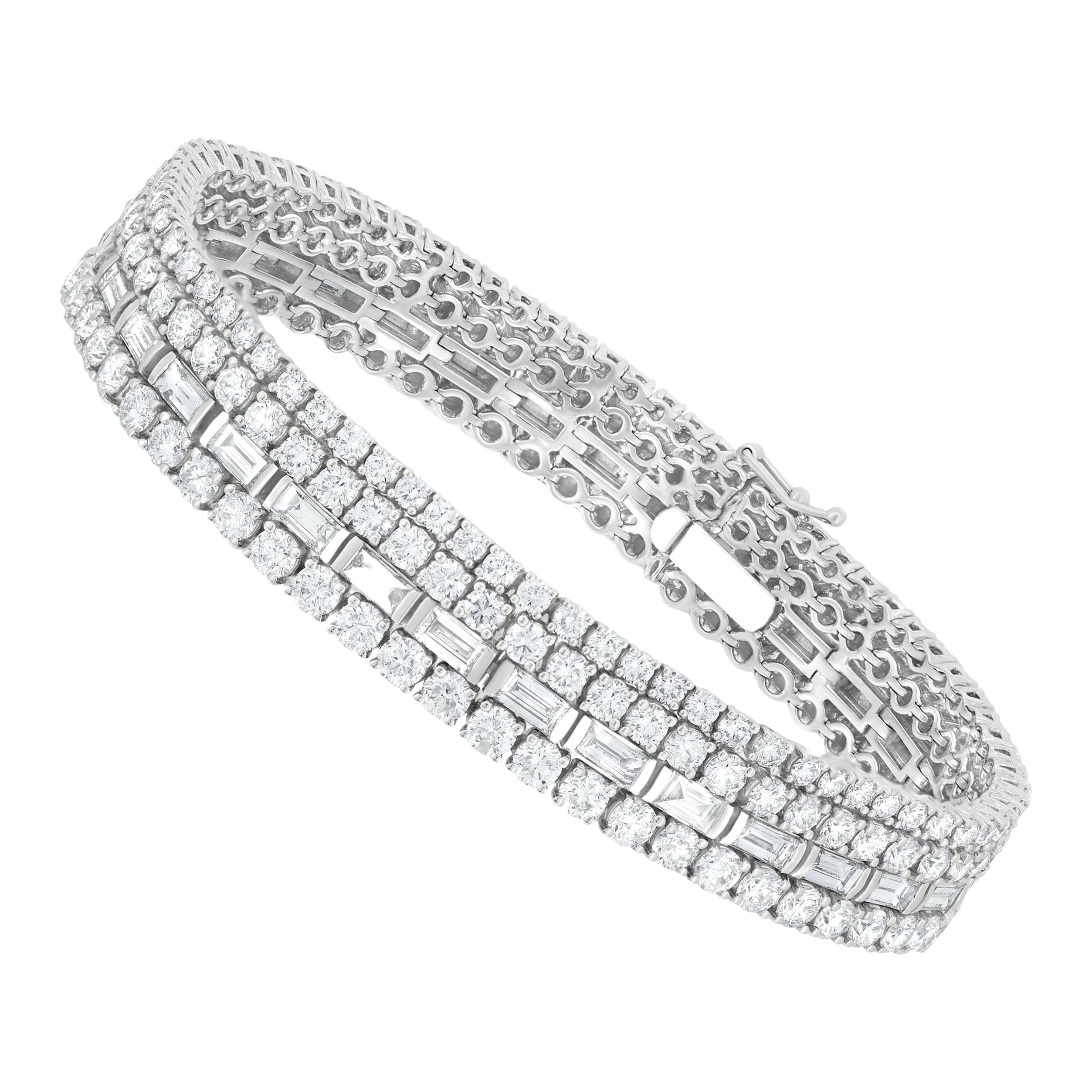18K Yellow Gold Diamonds And Pearls Multi-Strands Bracelet For Sale at ...