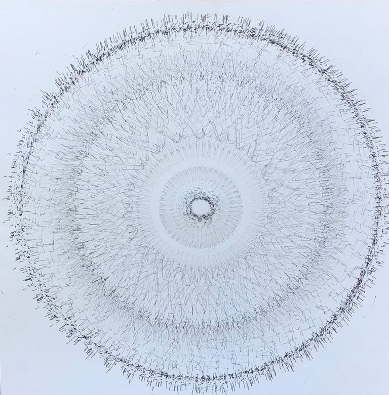 Nigel Bird - Flock 8, Original Abstract Drawing, Original Black and ...