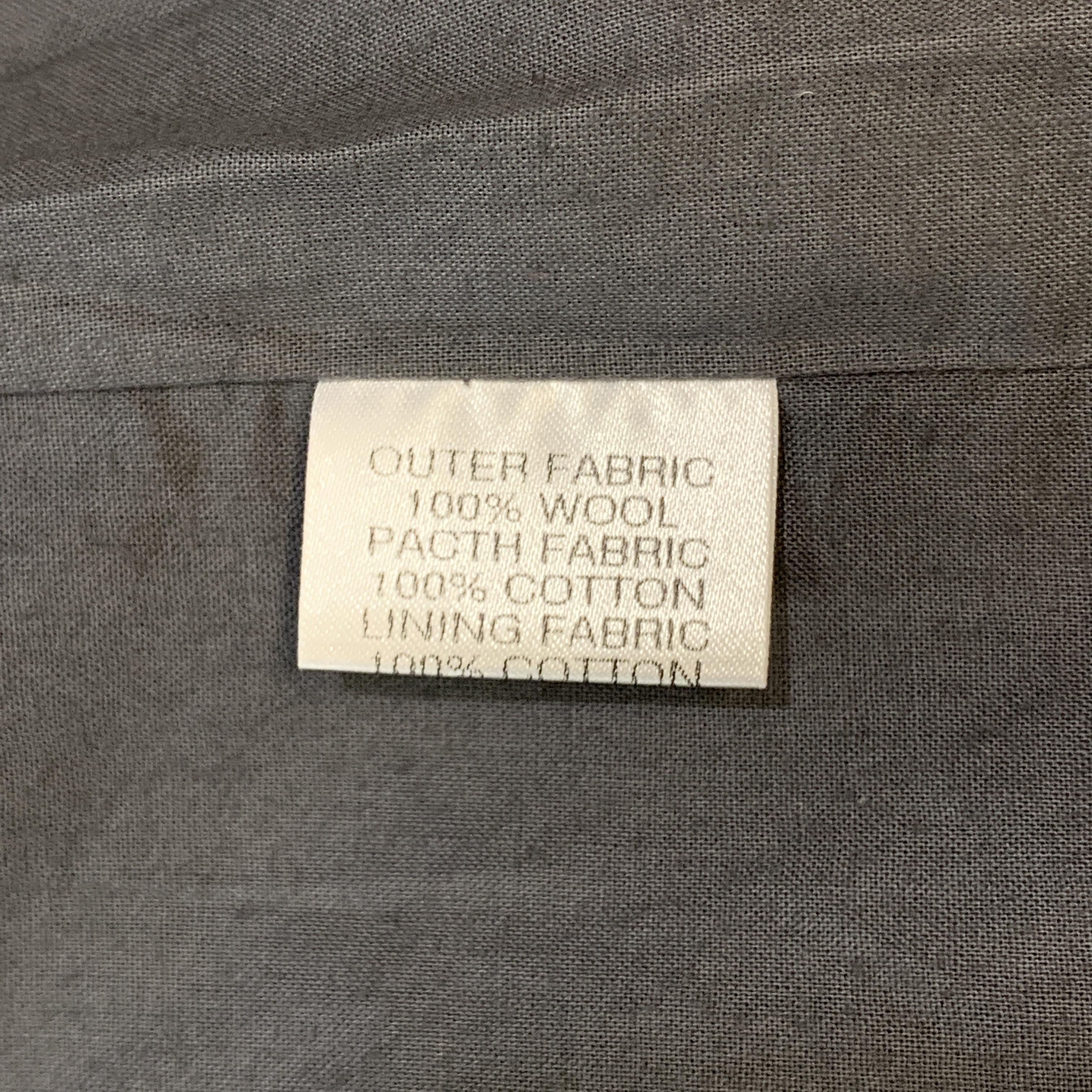 NIGEL CABOURN Size 38 Blue Heather Harris Tweed Notch Lapel Patch ...