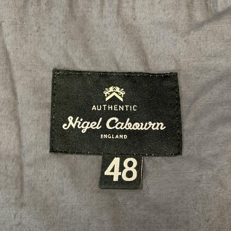 NIGEL CABOURN Size 38 Blue Heather Harris Tweed Notch Lapel Patch ...