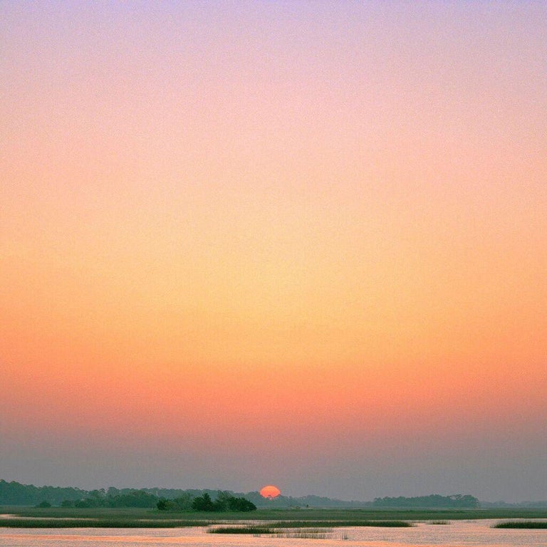 Nigel Parry - Folly Beach - beautiful sunset with water and trees in ...