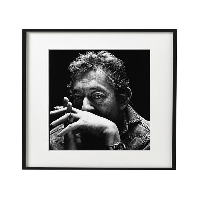 Nigel Parry - Serge Gainsbourg - black and white portrait of the French ...