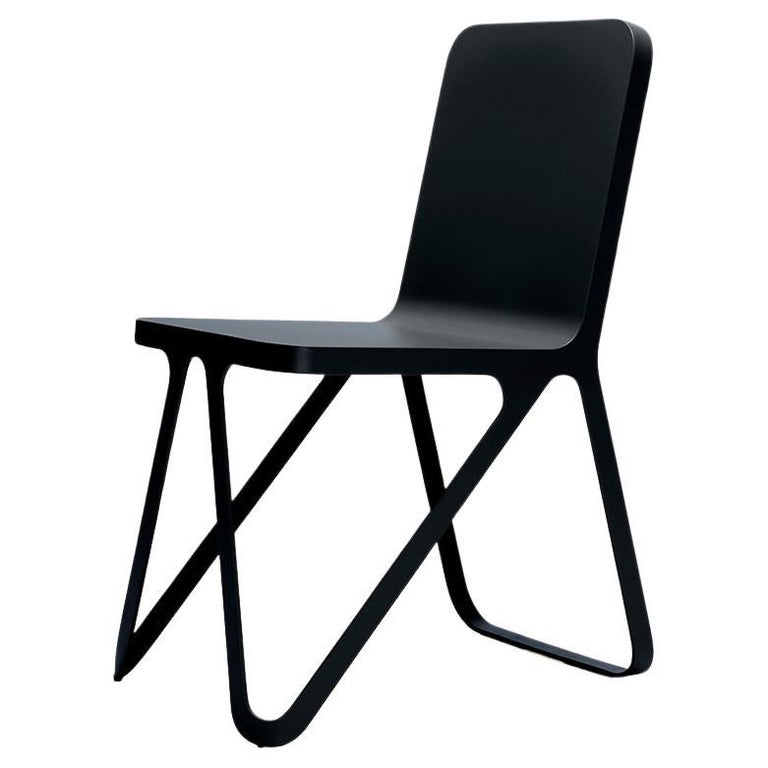 Night Black Loop Chair by Sebastian Scherer For Sale at 1stDibs