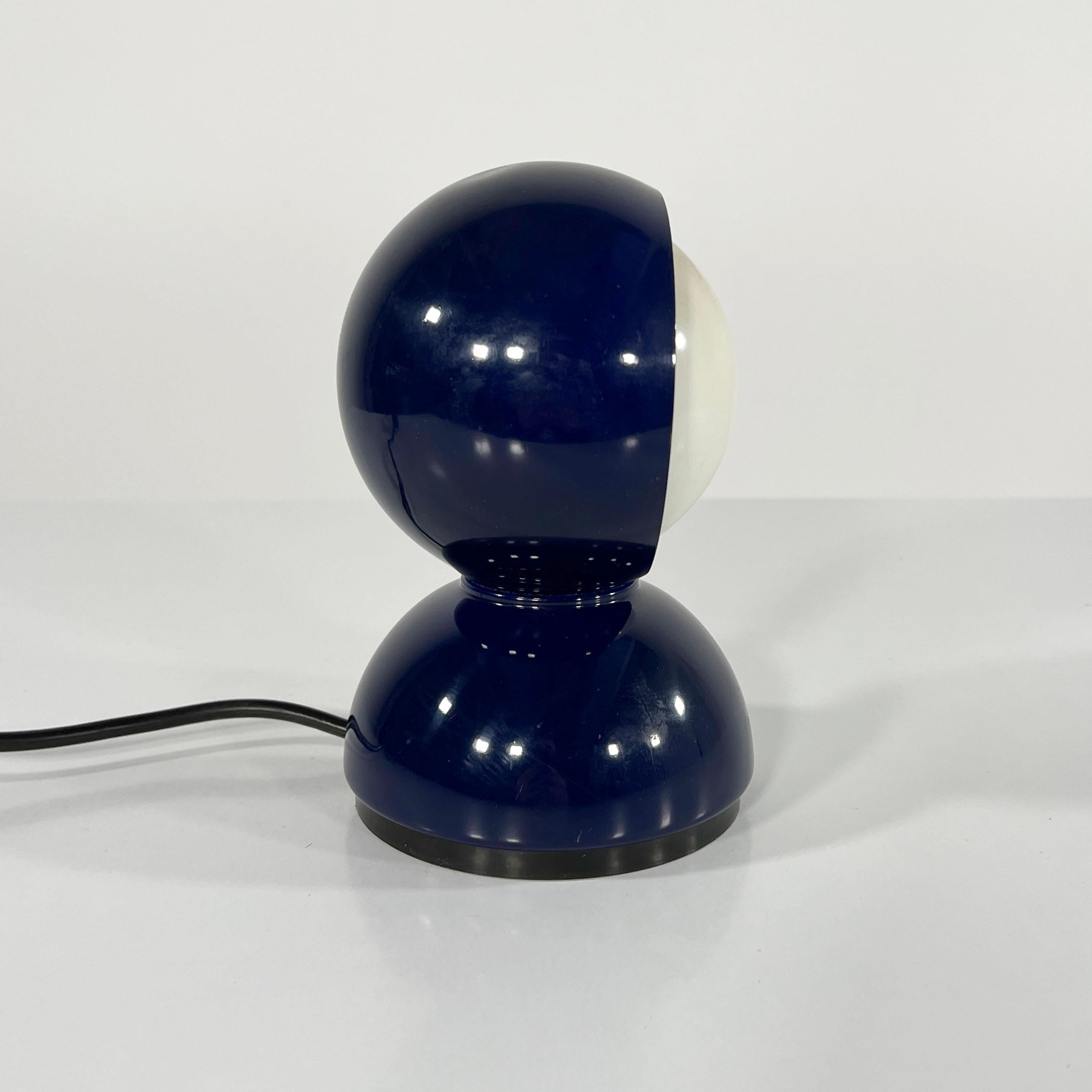 Night Blue Eclisse Table Lamp by Vico Magistretti for Artemide, 1960s at 1stDibs
