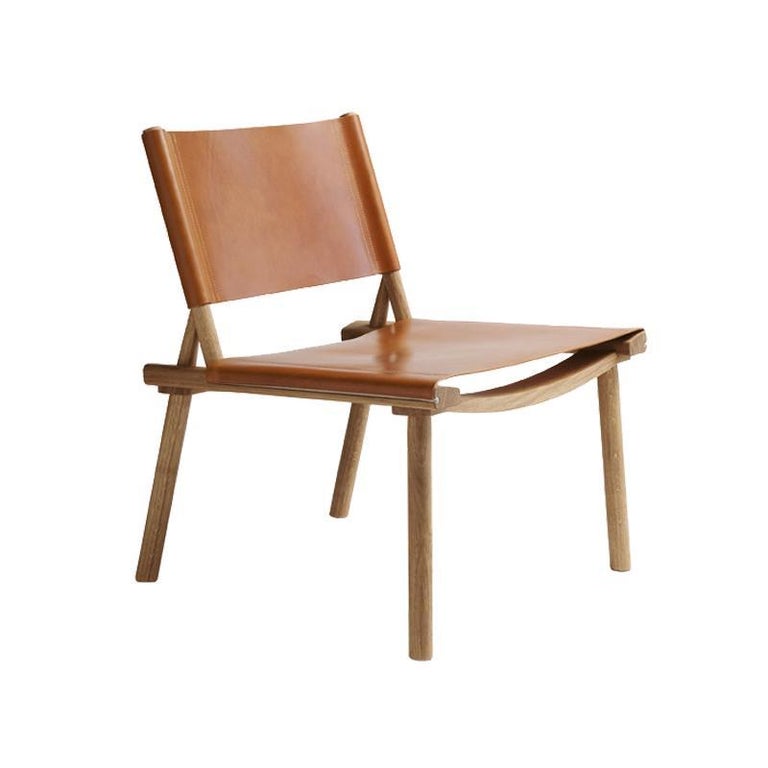 Nikari December Extra Large Chair, Oak with Leather For Sale at 1stDibs