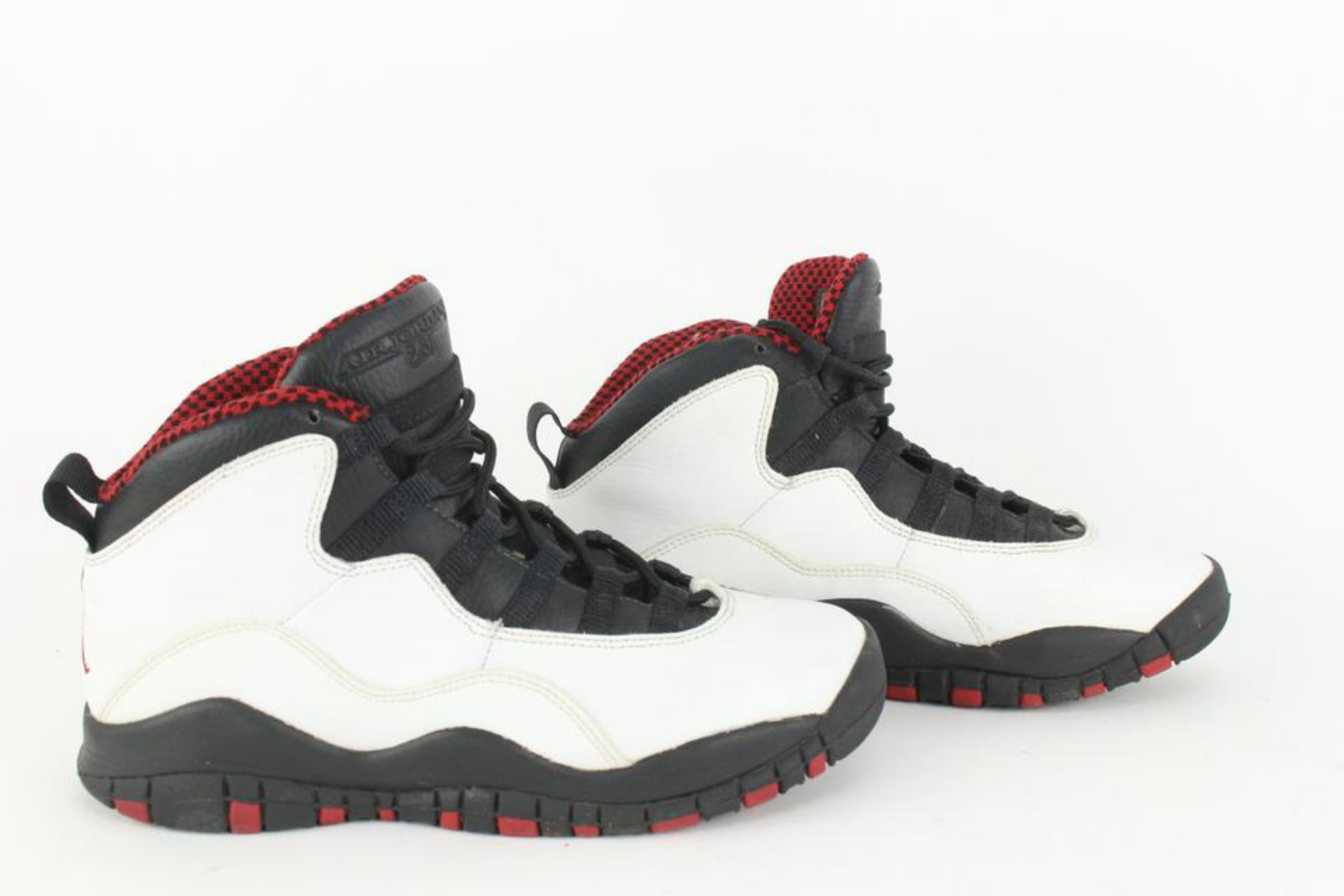 Nike 2011 Youth 5 US White Black Red Chicago Air Jordan X 10 310806-100 ...