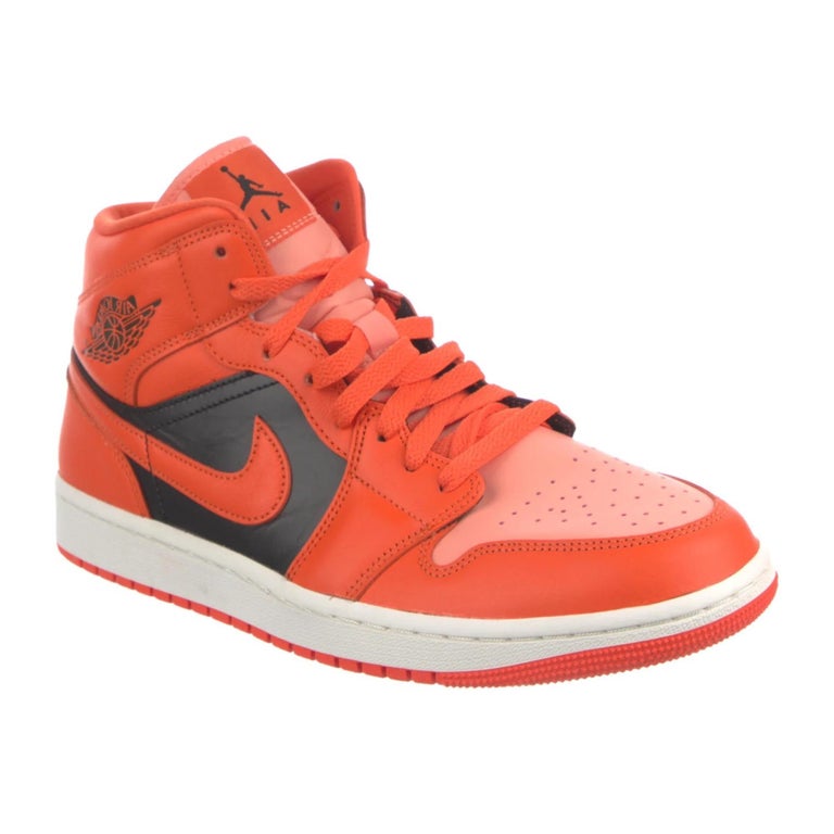 Nike Jordan 1 Mid Rush Orange Crimson Bliss (11 US) For Sale at 1stDibs