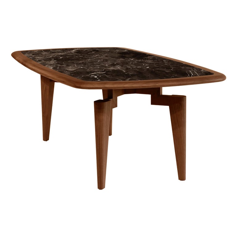 Nikea Table, Geometric Legs with Marble Insert Dining Table For Sale at ...