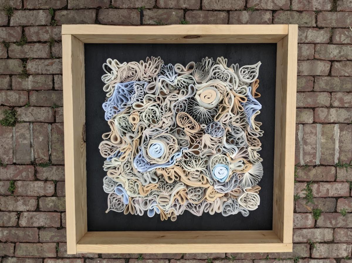 Nikki Rudolph - Salvaged Book Abstract Wall Sculpture, Contemporary ...