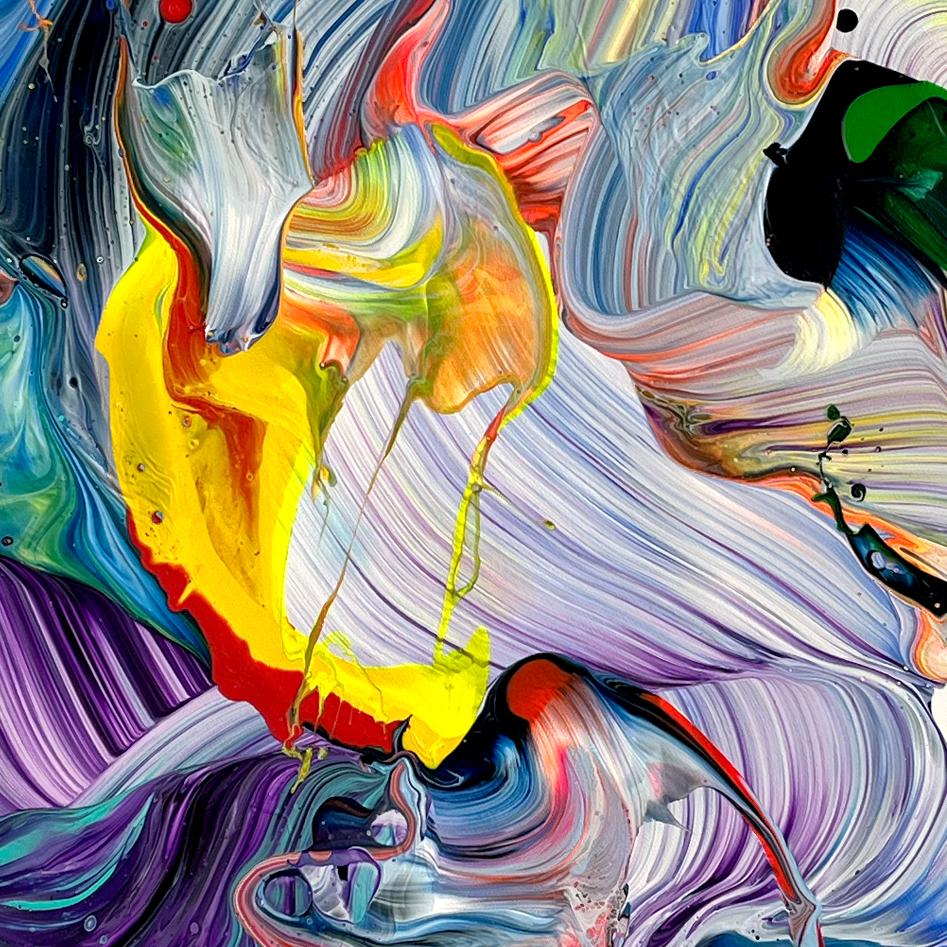 Nikolaos Schizas - Chasing colors (Abstract Painting) For Sale at ...