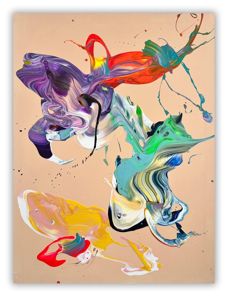 Nikolaos Schizas - Dancing sea (Abstract Painting) For Sale at 1stDibs