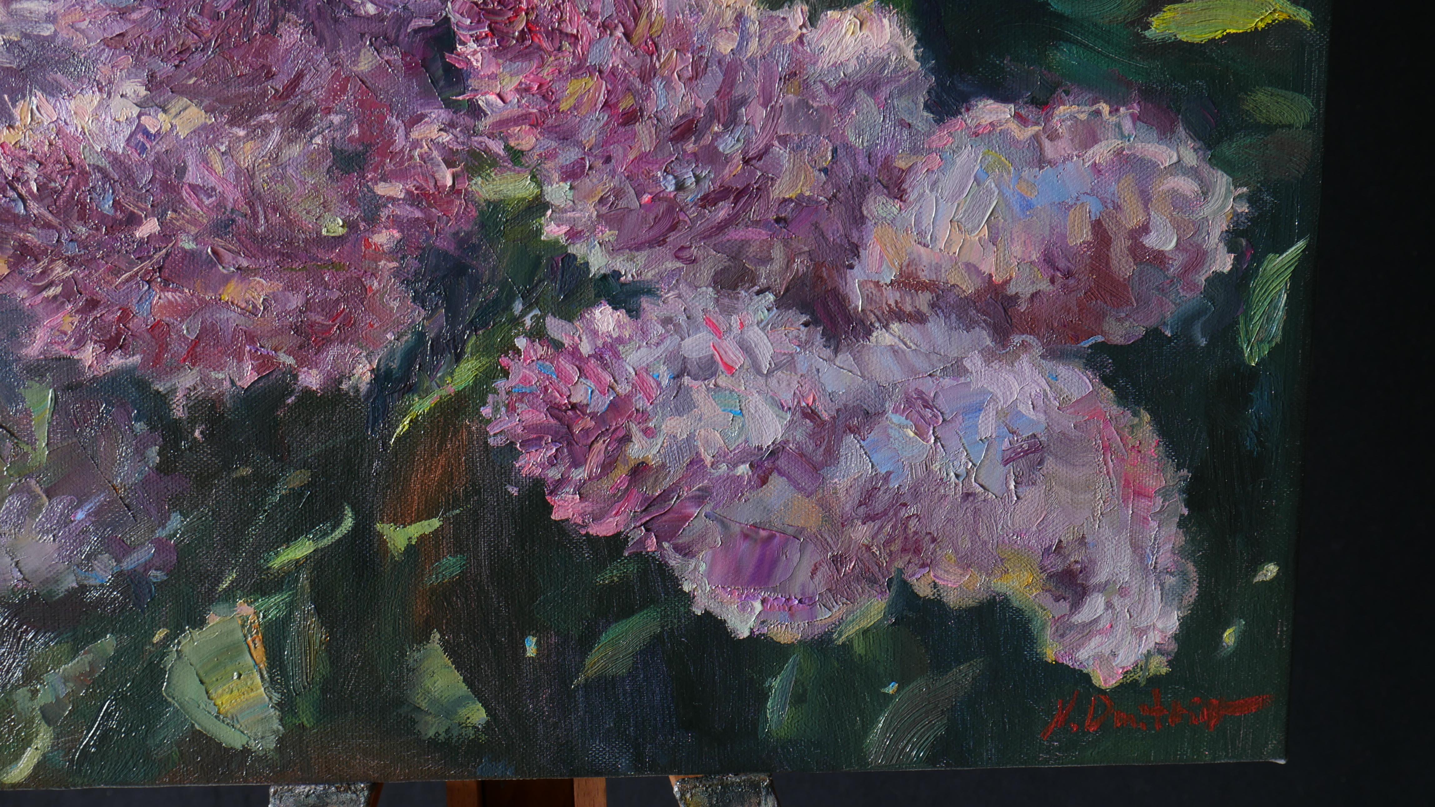 Nikolay Dmitriev - Branches of Lilacs - sunny lilacs painting For Sale at 1stDibs