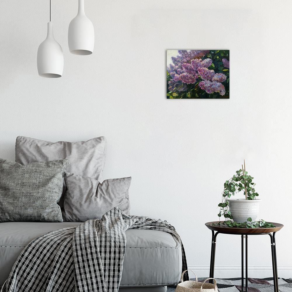 Nikolay Dmitriev - Branches of Lilacs - sunny lilacs painting For Sale at 1stDibs