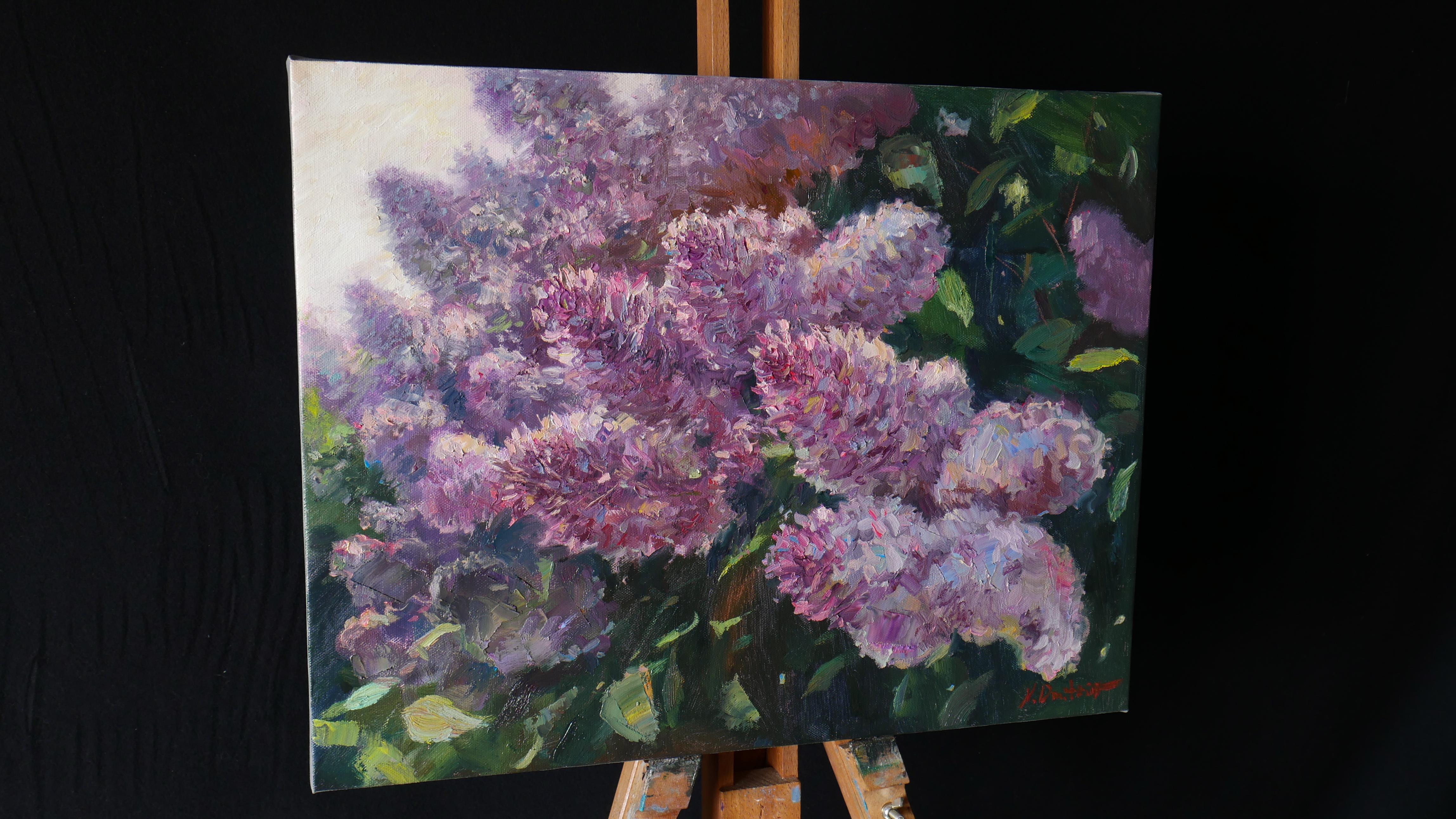 Nikolay Dmitriev - Branches of Lilacs - sunny lilacs painting For Sale at 1stDibs