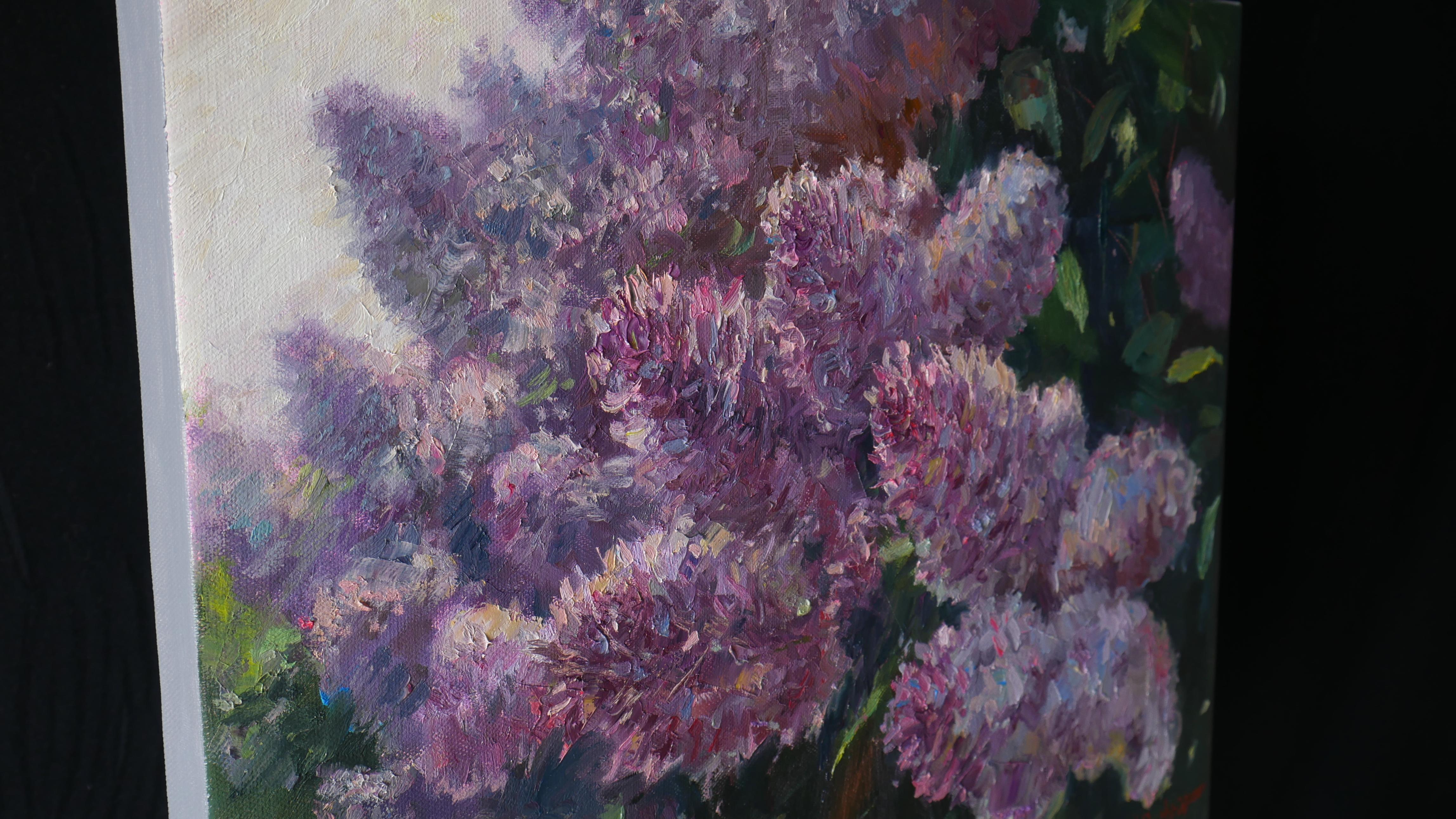 Nikolay Dmitriev - Branches of Lilacs - sunny lilacs painting For Sale at 1stDibs