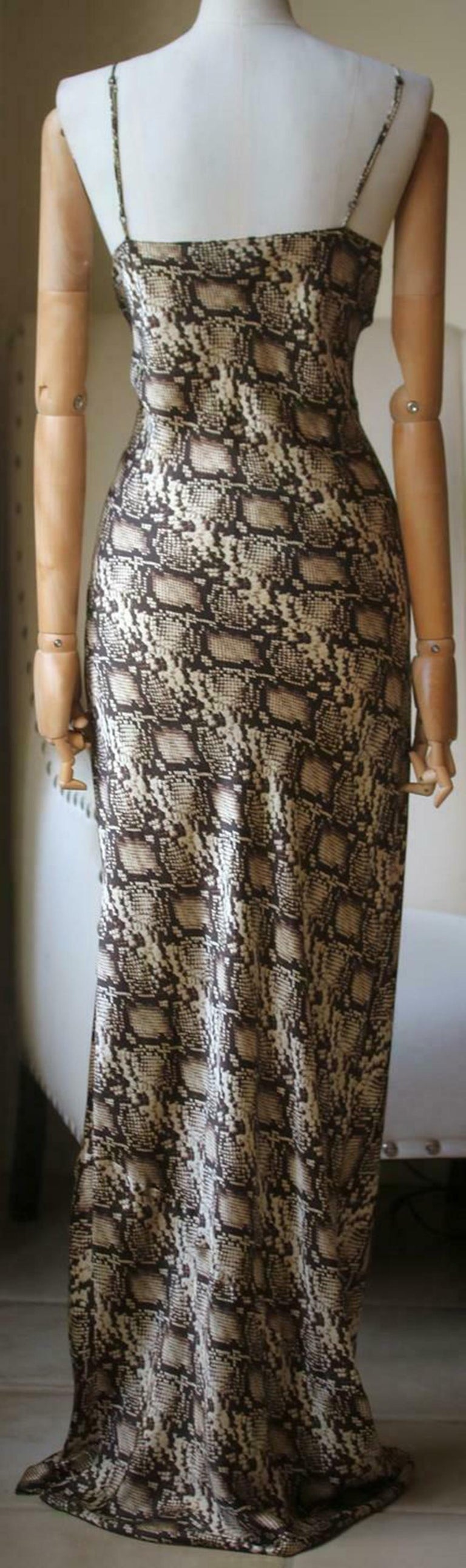 Nili Lotan Snake-Print Silk-Satin Maxi Dress at 1stDibs | nili lotan ...