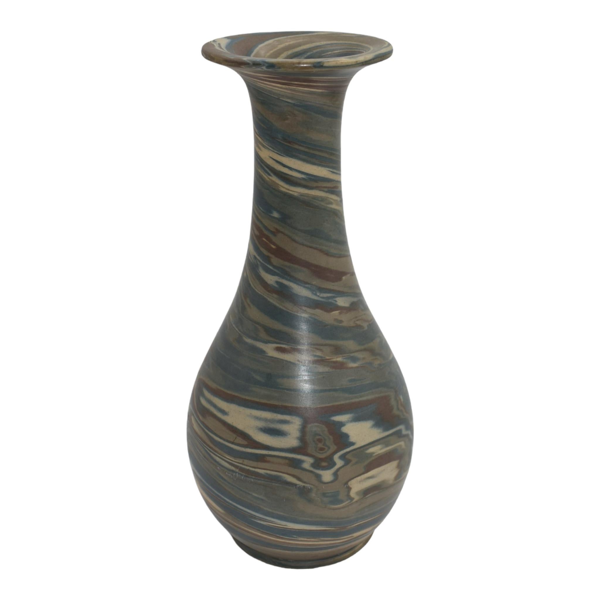 Niloak Mission Swirl 1910-24 Handmade Art Pottery Flaring Rim Baluster ...