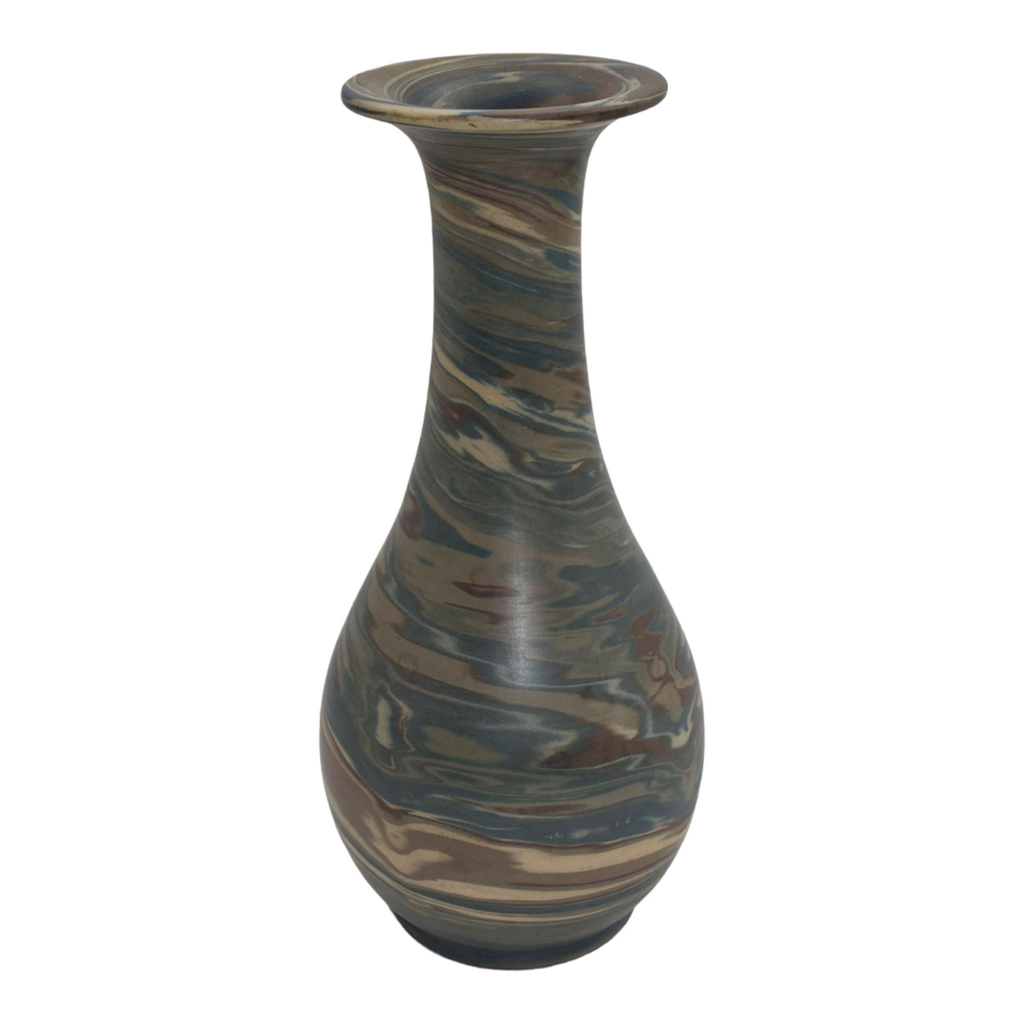 Niloak Mission Swirl 1910-24 Handmade Art Pottery Flaring Rim Baluster ...