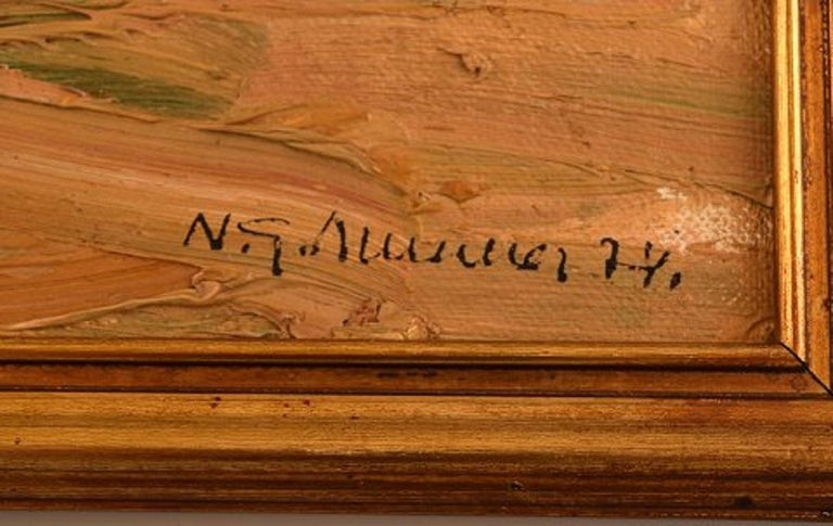 Nils-göran Brunner '1923-1986', Swedish Painter, Oil/ Board, Modernist ...