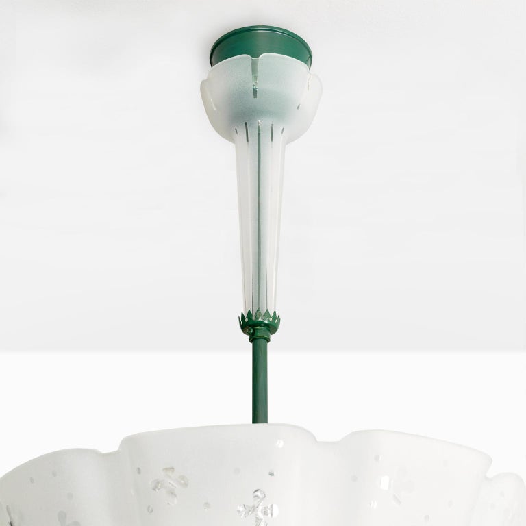 Nils Landberg Designed Chandelier for Orrefors, Sweden, circa 1940s For ...