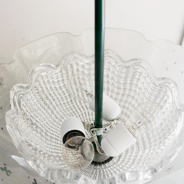 Nils Landberg Designed Chandelier for Orrefors, Sweden, circa 1940s For ...