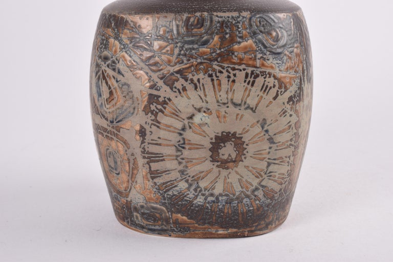 Nils Thorsson for Royal Copenhagen "Baca" Budded Vase Brown, Danish Modern 1970s For Sale at 1stDibs
