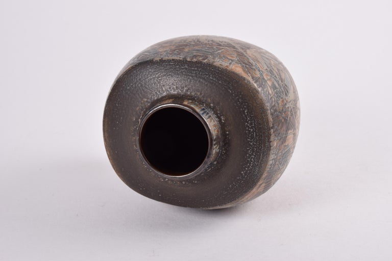 Nils Thorsson for Royal Copenhagen "Baca" Budded Vase Brown, Danish Modern 1970s For Sale at 1stDibs