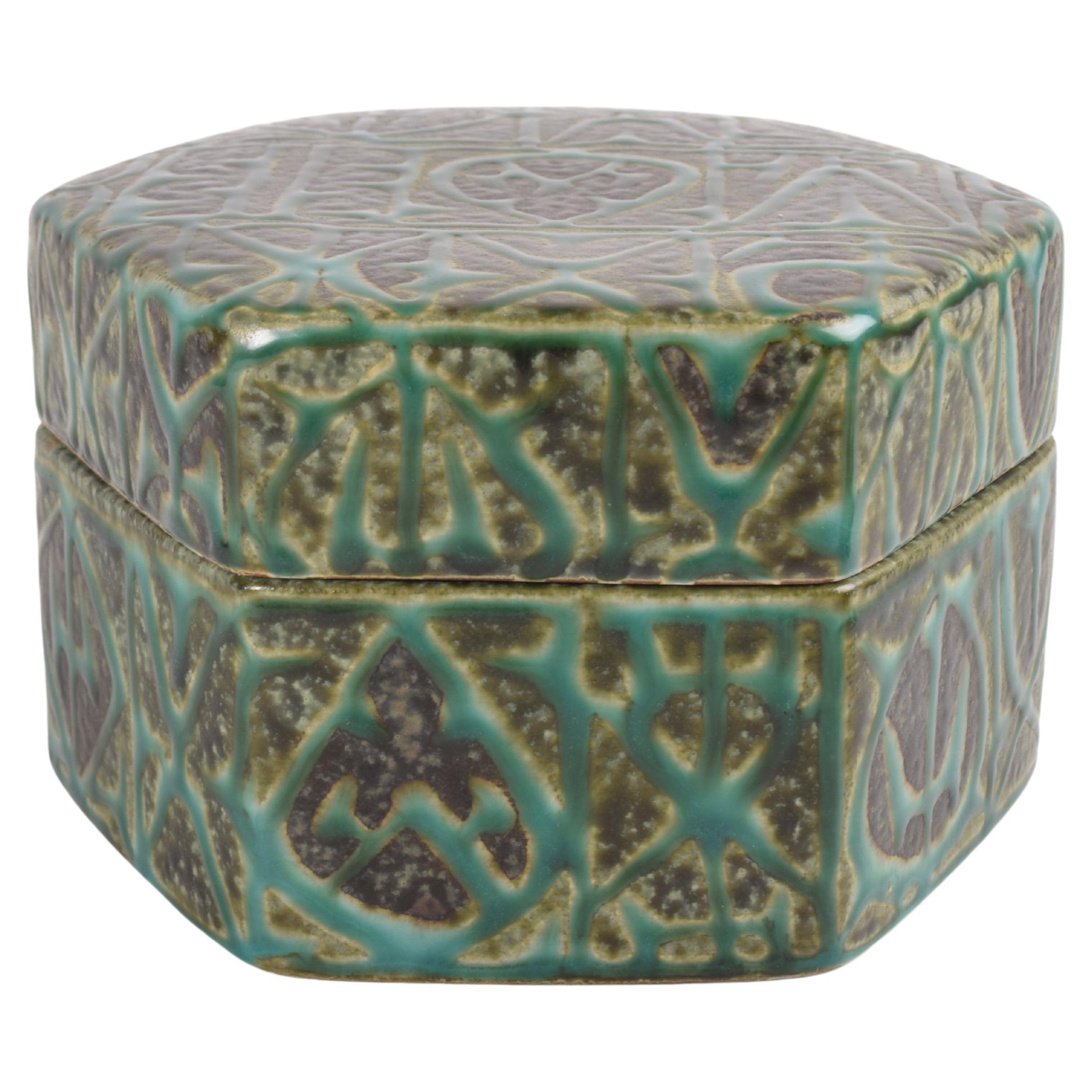 Danish Modern Ceramic Stag Bowl For Sale at 1stDibs
