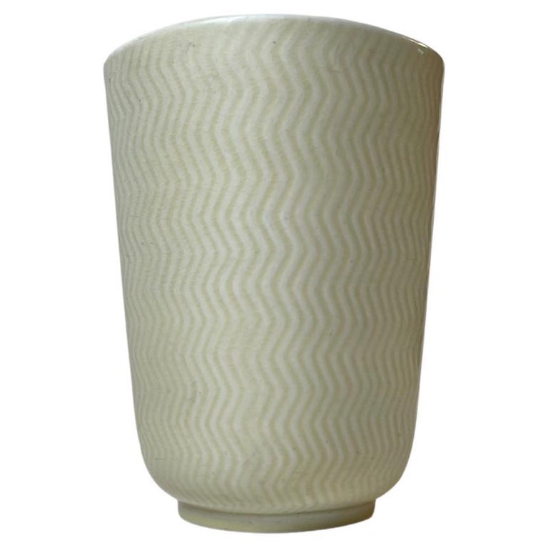 Nils Thorsson Pale Yellow Marselis Vase for Aluminia, 1950s For Sale at ...