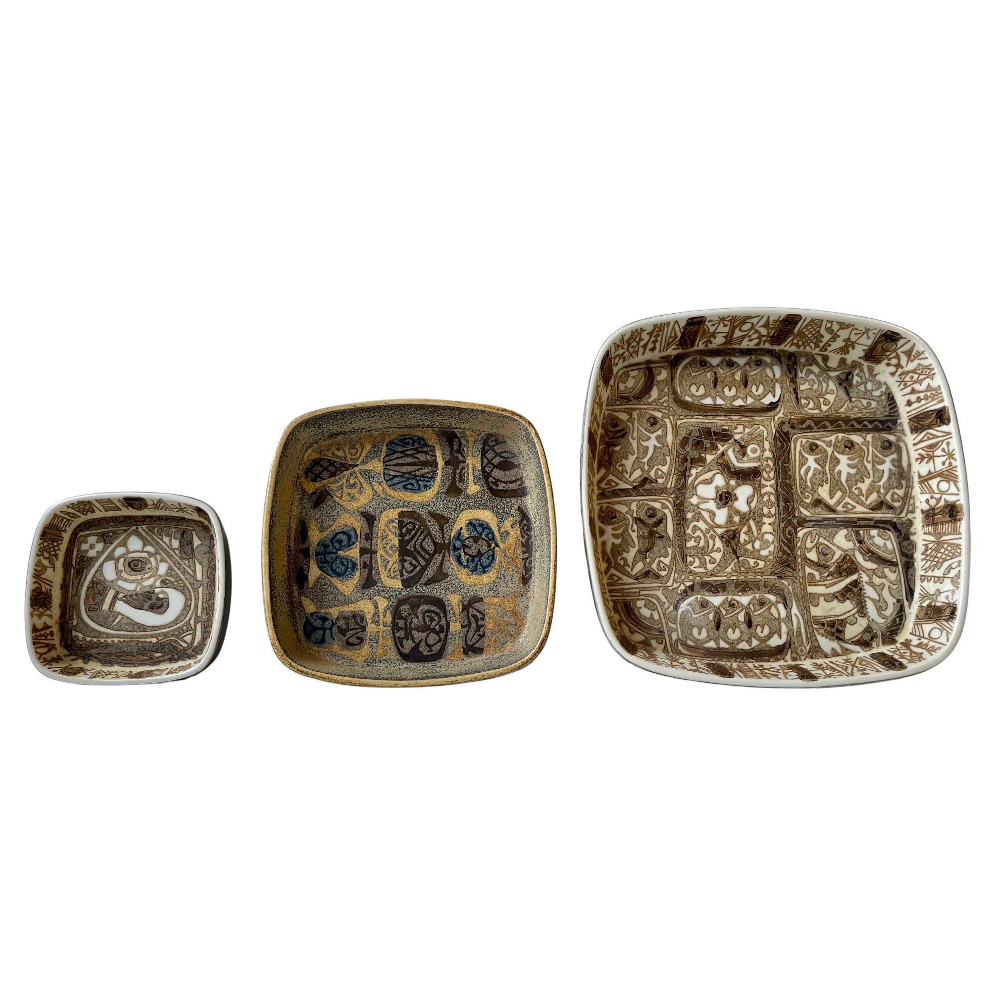 Royal Copenhagen Vase with Butterflies by Nils Thorsson, 1970s at 1stDibs