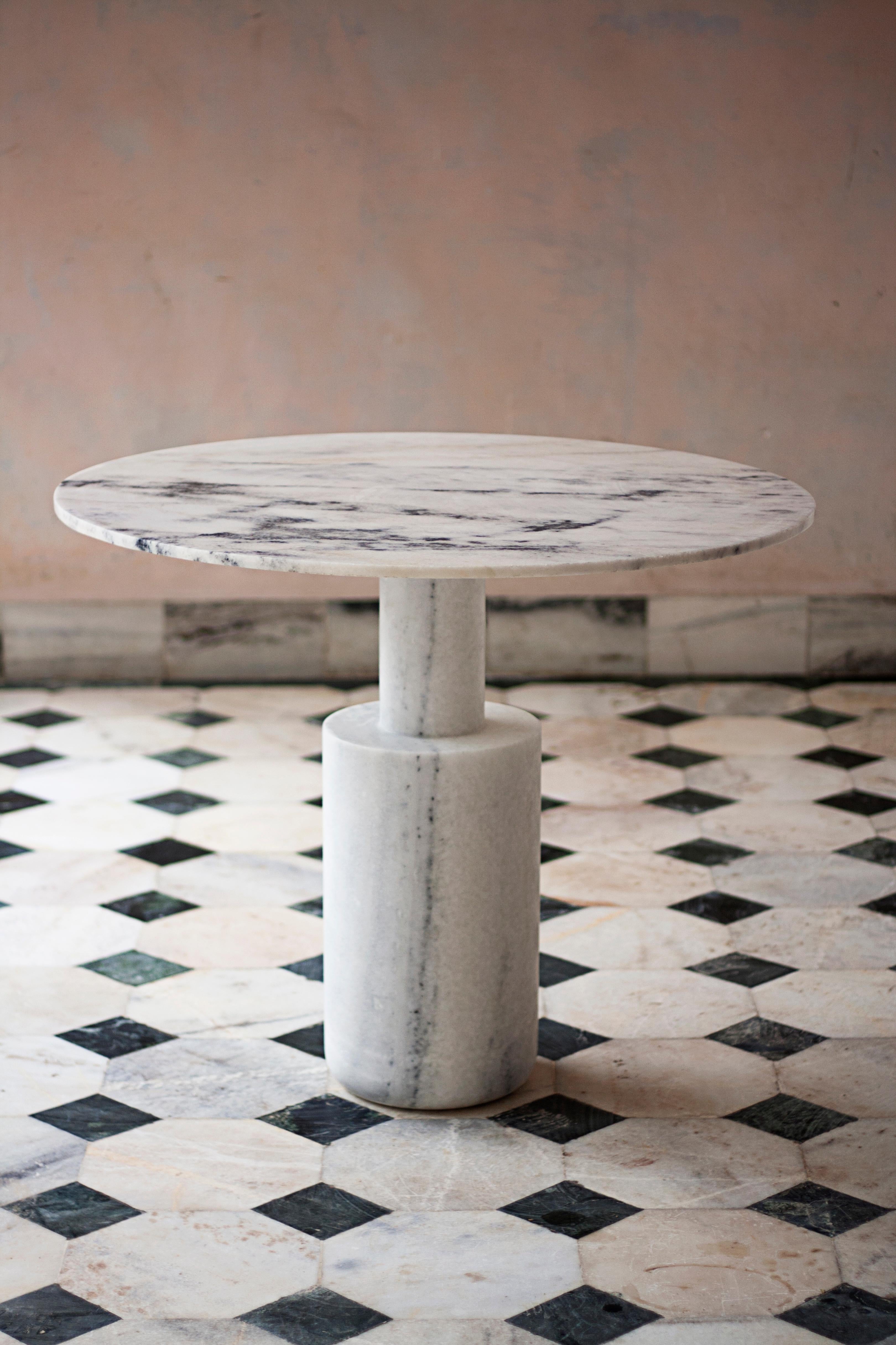 Nimbus Table in Mist White Marble For Sale at 1stDibs
