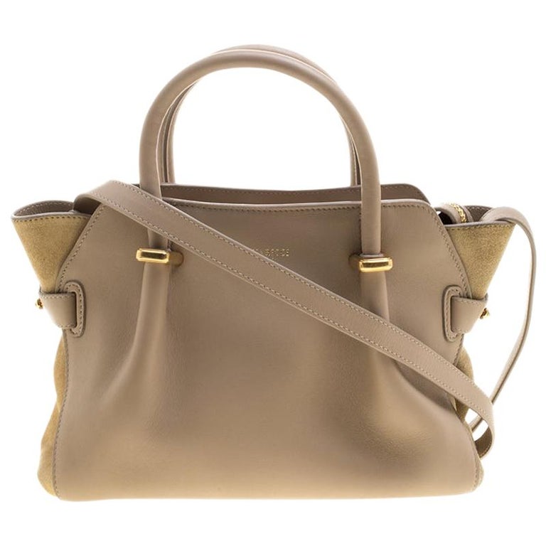 Nina Ricci Beige Leather and Suede Small Marche Tote at 1stDibs | nina ...