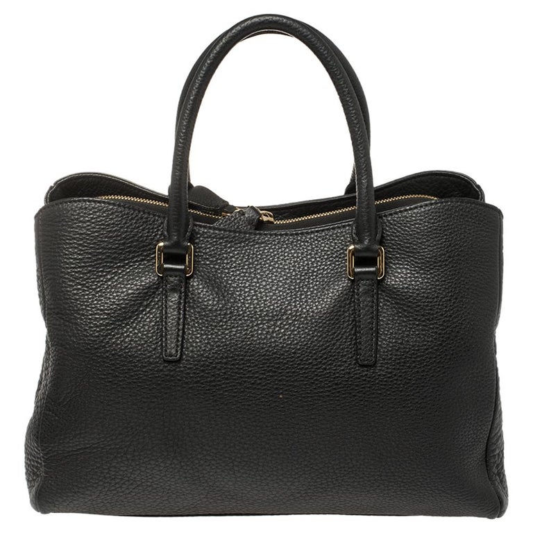 Nina Ricci Black Leather Zipped Tote at 1stDibs