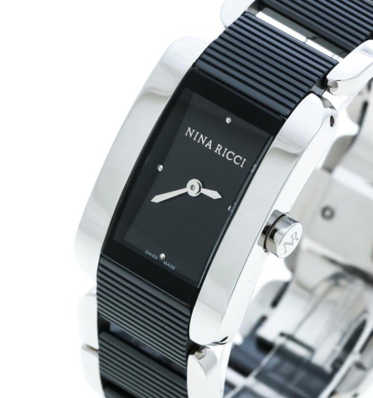 Nina Ricci Black Stainless Steel Ceramic NO62002SM Women''s Wristwatch ...