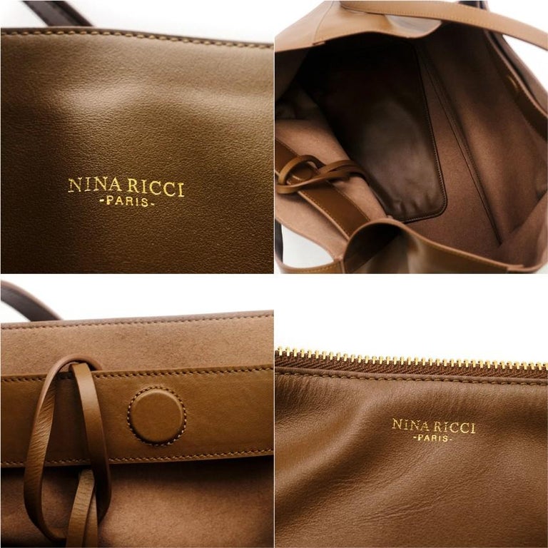 Nina Ricci Brown Ondine Tote Bag at 1stDibs