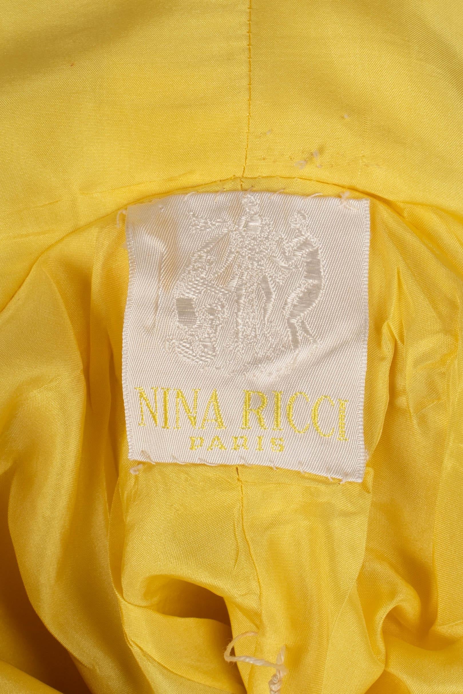 Nina Ricci coat Haute Couture 1985s For Sale at 1stDibs
