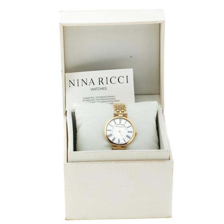 Nina Ricci Gold-Plated Stainless Steel Classic NR60055SM Women's ...