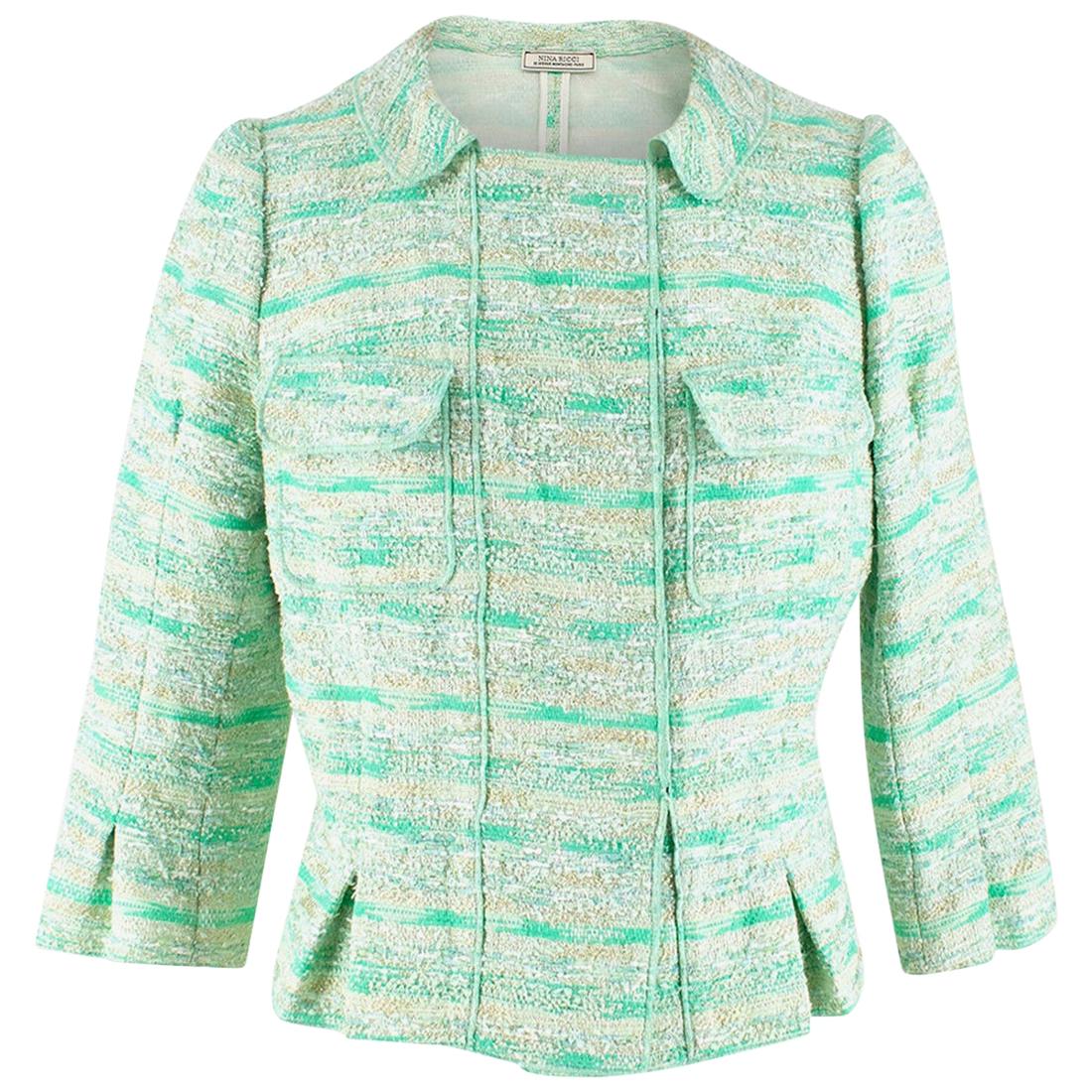 Nina Ricci harlequin pattern cropped evening jacket at 1stDibs