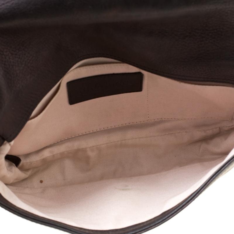 Nina Ricci Metallic Black Leather Flap Shoulder Bag at 1stDibs