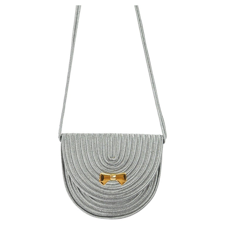 Nina Ricci Passementerie Silver Crossbody Evening Bag Signature Gold ...