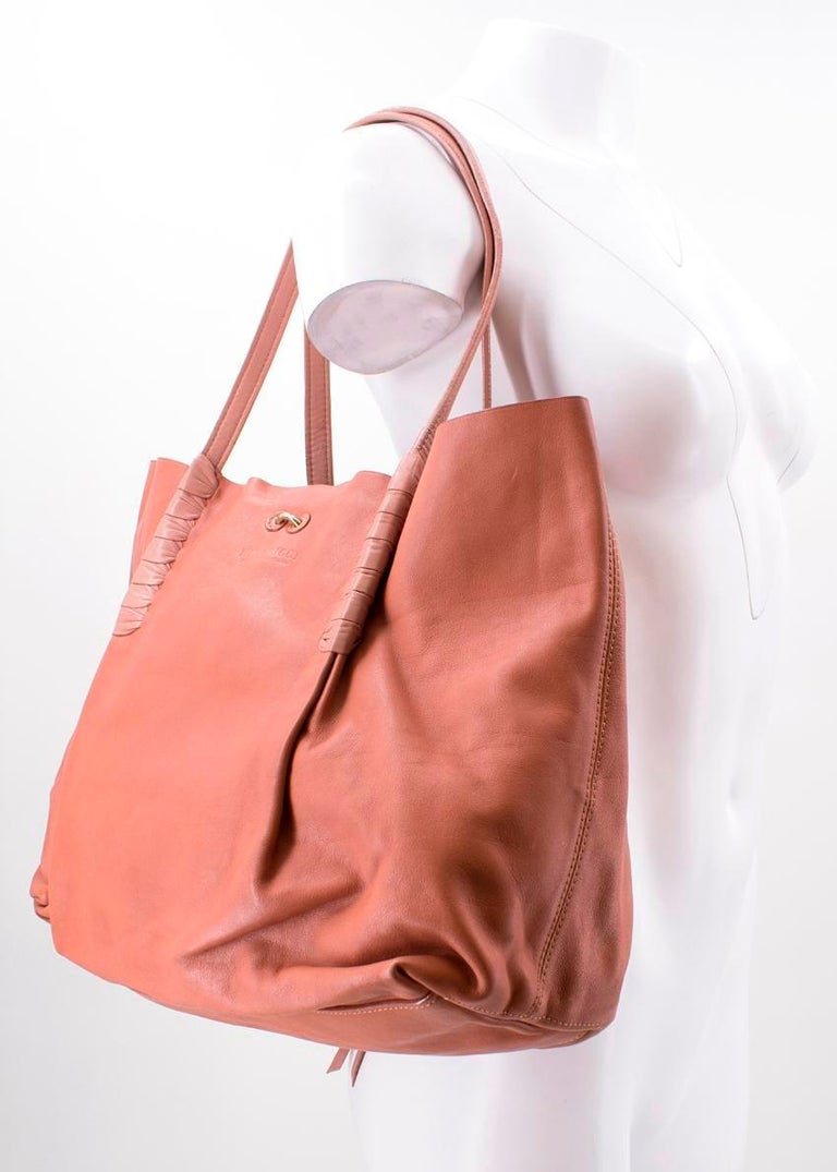 Nina Ricci Pink Leather Tote Bag at 1stDibs