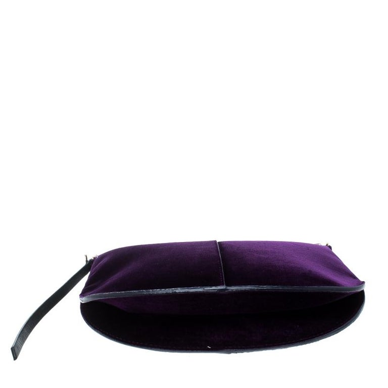 Nina Ricci Purple Velvet Kuti Hobo For Sale at 1stDibs