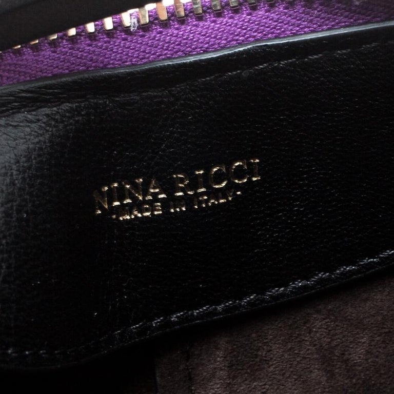Nina Ricci Purple Velvet Kuti Hobo For Sale at 1stDibs