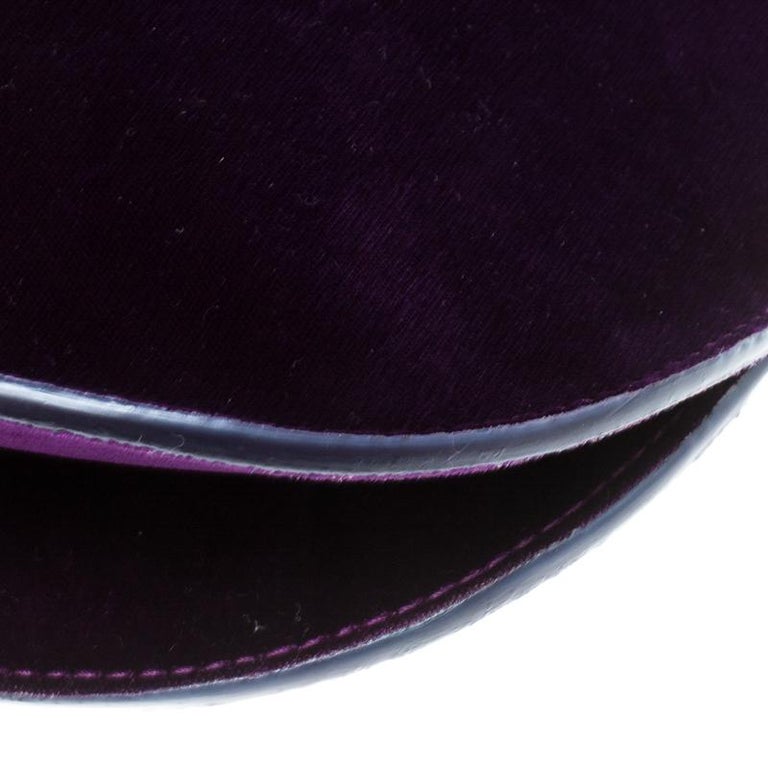 Nina Ricci Purple Velvet Kuti Hobo For Sale at 1stDibs
